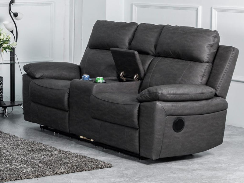 Huntington 2 Seater Electric Dark Grey with console — Cheshire ...