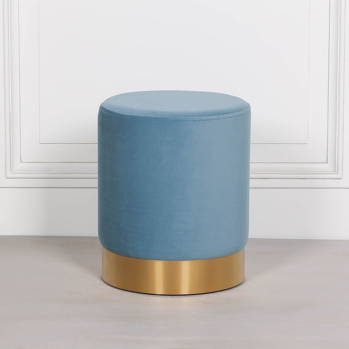 Ocean Blue Round Stool — Cheshire Furniture Outlet