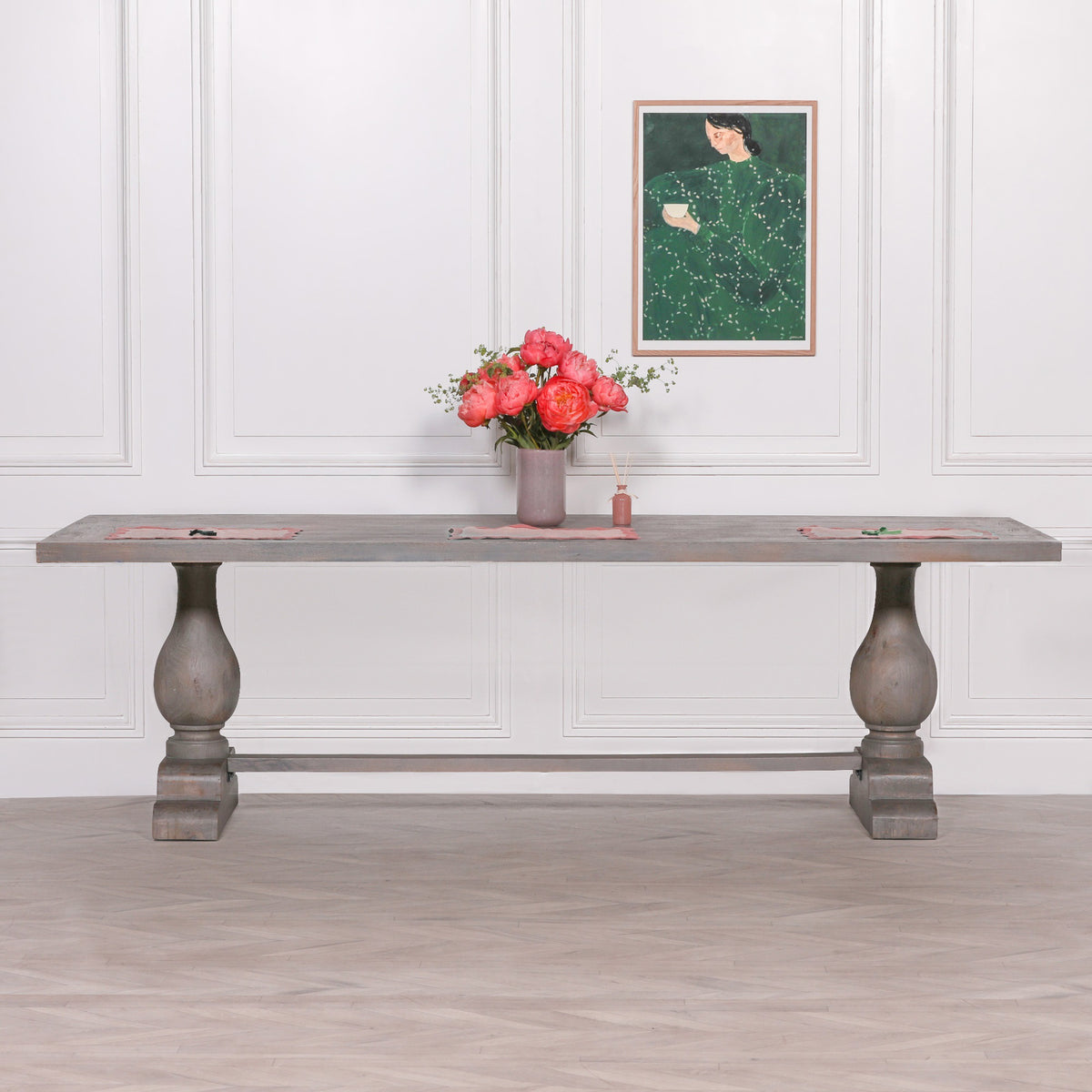 Wooden Rustic Rectangular Dining Table 260cm — Cheshire Furniture Outlet