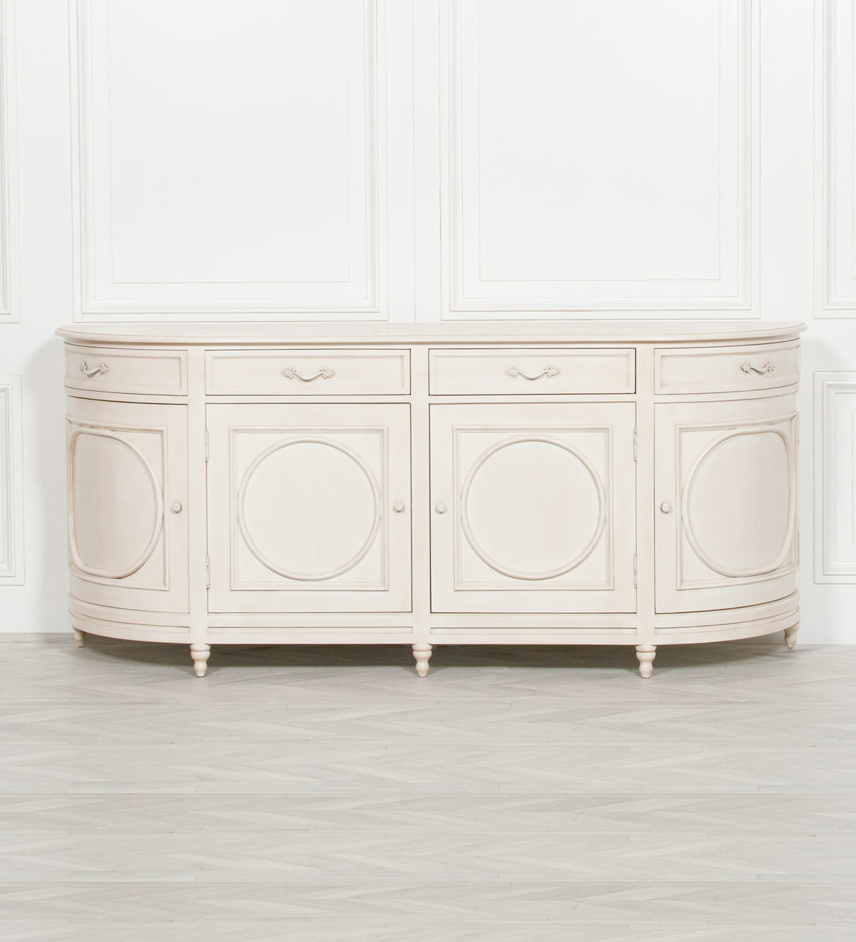 French Style Aged Ivory Sideboard with 4 Doors 4 Drawers — Cheshire ...