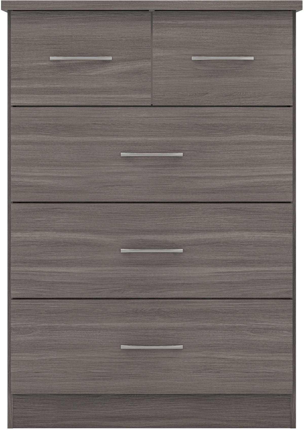 Nevada 3+2 Drawer Chest – Black Wood Grain — Cheshire Furniture Outlet