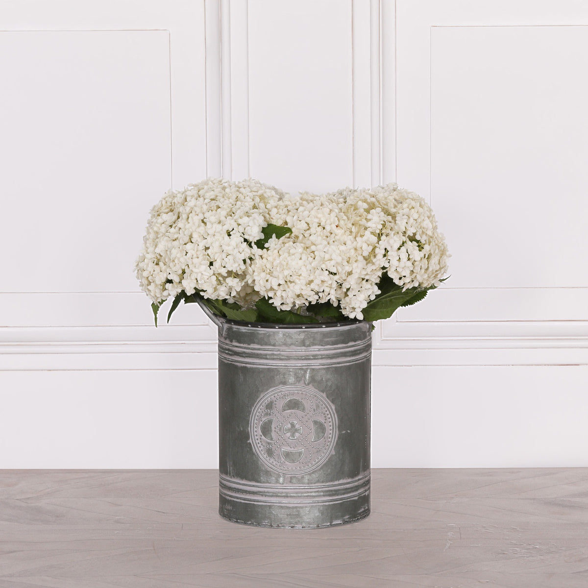 Metal Embossed Planter With Handles — Cheshire Furniture Outlet