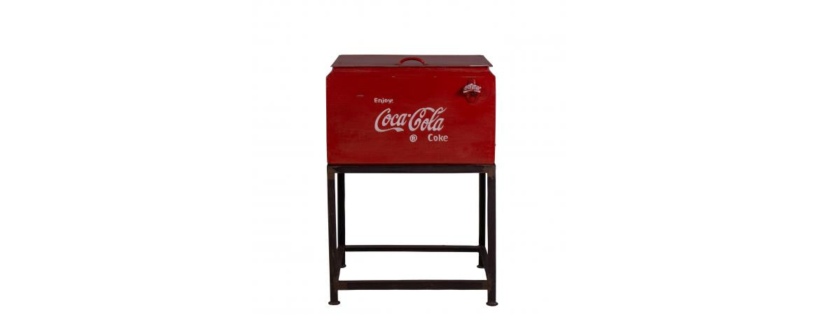 Coca Cola Cooler Box on Stand — Cheshire Furniture Outlet